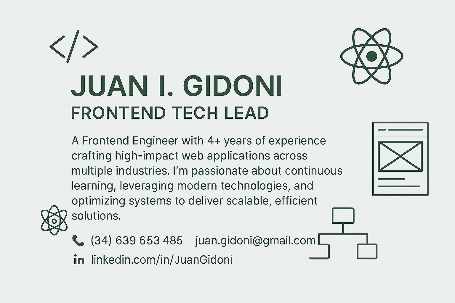 Juan Ignacio Gidoni – Frontend Tech Lead | React, UI/UX, SPAs